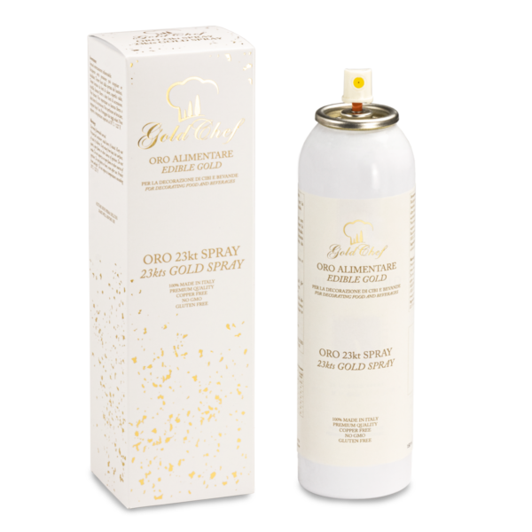 Discover the first 23kt edible gold spray | Gold Chef Manetti